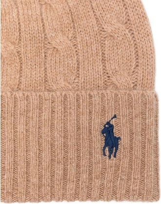 Ralph Lauren 455981442004 Cable Knit Wool and Cashmere Beanie - Camel