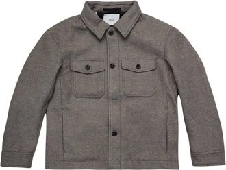 Selected Homme, Vestes, Gris, Taille: XL Mitch Wool Blend Shacket