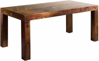 Massivmoebel24 Esstisch Sheesham 160x90x76 life honey lackiert METRO LIFE 170