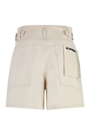 Jil Sander Womens Beige Denim Shorts Cotton