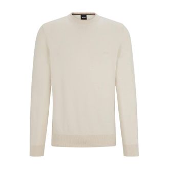 HUGO BOSS Klassischer Rundhalspullover - - Knitwear - Herren - Beige - 2XL