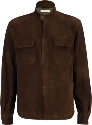 Boglioli Homme, Vestes, Brun, Taille: XL Blouson aviateur en daim