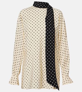 Valentino Bluse aus Cr&ecirc;pe de Chine aus Seide