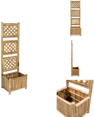 vidaXL Vidaxl - Lit sur&eacute;lev&eacute; de jardin avec treillis Bambou 40 cm - Jardini&egrave;re En Bambou - Pot De Fleurs Vertical - Bac Plante Suspendu - Support Plantes