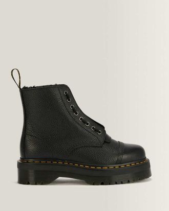Dr. Martens Nappa Leder Sinclair Fl 8-&Ouml;sen Milled Nappa Schn&uuml;rstiefel in Schwarz, Gr&ouml;&szlig;e: 36