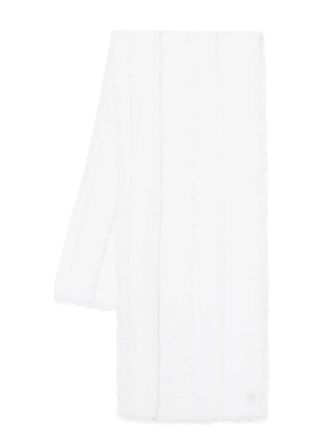 Le Tricot Perugia écharpe à effet métallisé - Blanc