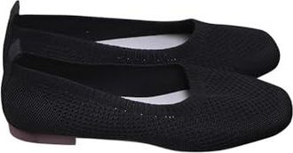 Generic Chaussures &agrave; enfiler confortables en tricot pour femme - Couleur unie - Style d&eacute;contract&eacute; - Respirantes - L&eacute;g&egrave;res - Ballerines classiques - Pour le tr