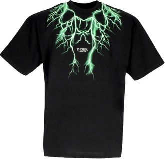 Phobia Archive Homme, Tops, Noir, Taille: S Front Lightning Tee