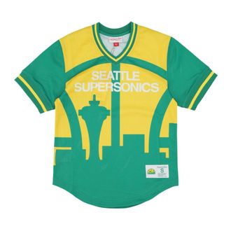 Mitchell & Ness Seattle Supersonics Mesh V-Ausschnitt Jacke - - Sport - Herren - Gr&uuml;n - S