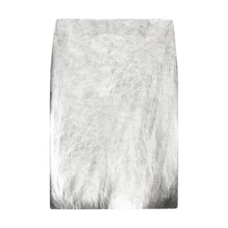 Msgm Msgm, Femme, Jupes, Gris, Taille: 36 FR Jupe midi en similicuir m&eacute;tallis&eacute;