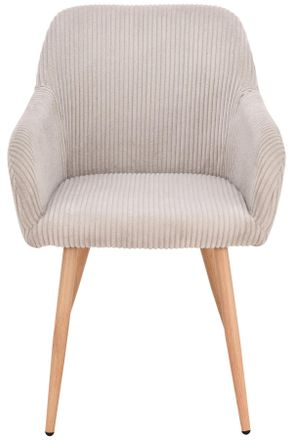Livetastic Armlehnstuhl, Hellgrau, Holz, Metall, Textil, Pappel, Sperrholz, Rundrohr, 55x84x60 cm, Esszimmer, St&uuml;hle, Esszimmerst&uuml;hle, Armlehnenst&uuml;hle