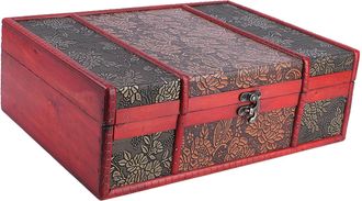 Pretyzoom Vintage Holz Aufbewahrungsbox F&uuml;r Schreibtisch Gro&szlig;e Holzkiste Zur Aufbewahrung Von Schmuck Dokumenten Und Kleinigkeiten Ohne Schloss