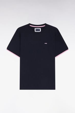 Eden Park T-shirt En Coton Marine Broderie Noeud Papillon Eden Park Coupe Droite