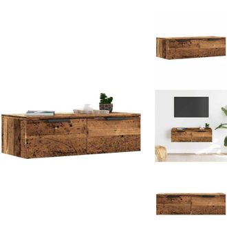 vidaXL Wandschrank Altholz-Optik 68x30x20 cm Holzwerkstoff - Wandschrank - Wandschr&auml;nke - H&auml;ngeschrank - TV-Wandschrank