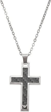 Armani Emporio Armani Halskette Für Männer, Länge: 500mm + 50mm / Größe Anhänger: 25mm X 35mm X 3.5mm Silber Edelstahl Halskette, EGS1705040