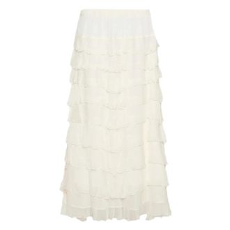 Marella Femme, Jupes, Blanc, Taille: 34 FR Mlmtritone Maxi Skirt