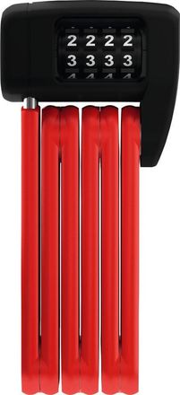ABUS Faltschloss Bordo Lite 6055C - mit Zahlencode - Extra-leichtes Zahlenschloss aus Spezialstahl - ABUS-Sicherheitslevel 7 - 60 cm - Rot