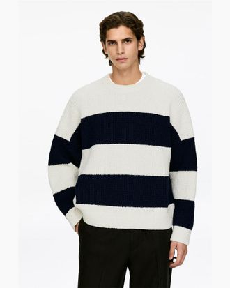 Arket Bouclé-Pullover Aus Baumwolle -Weiß