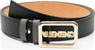 Valentino Damen PADD Gürtel, Schwarz/Goldfarbenfarben, Large