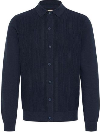 Blend Kurzarmshirt BHBaron Eleganter Feinstrick-Pullover mit Polo-Kragen und Knopfleiste