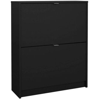 Dmora Schuhschrank Larry, Schuhregal, Mehrzweck-Eingangsgarderobe, M&ouml;bel f&uuml;r Schuhe, 70x24 h85 cm, Schwarz - Dmora