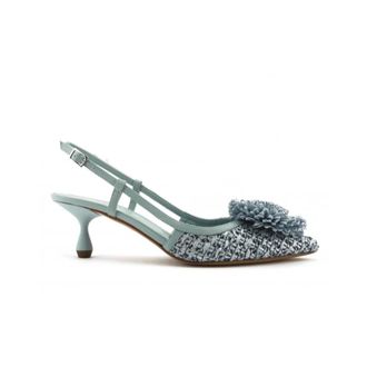 Gianmarco F. Femme, Chaussures, Bleu, Taille: 37 EU Et039 Escarpin Slingback