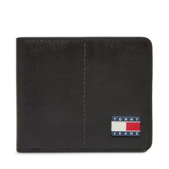 Tommy Jeans Geldbörse Tommy Jeans Tjm Heritage Leather Cc Wallet AM0AM13409 Schwarz