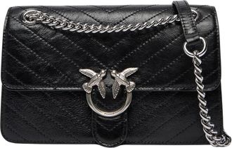 Pinko Schultertasche Pinko Sac Rabat Love One Light Mini Vitello Wr Noir