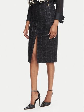 Elisabetta Franchi Bleistiftrock GO-232-67E2-V440 Schwarz Slim Fit