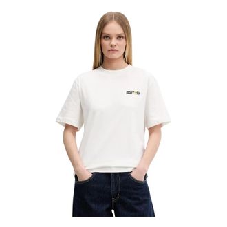 Barrow Baumwoll-T-Shirt Mit Frontlogo - - Tops - Damen - Beige - S