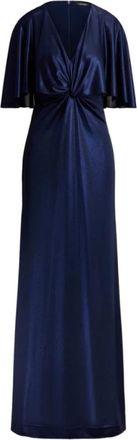 Ralph Lauren Femme, Robes, Bleu, Taille: 38 FR Phinya Short Sleeve Gown