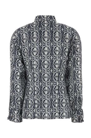 Max Mara Womens Printed Silk Marte Shirt Vela-Blush Exterior: Camicie Vela/blush