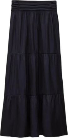 BA&SH Femme, Jupes, Bleu, Taille: 42 FR Jupe Midaxi &agrave; Volants
