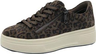 Tamaris Comfort baskets plateformes femme avec fermeture &eacute;clair low top, Mocca Leopard, 40 EU