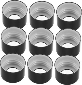 NUOBESTY 10 Stück Teiliges Schwarze Duftflaschen verschlusskappen aus Robustem Metall Ersatzdeckel für Leere Aromadiffusor Flaschen Langlebig und Vielseitig Ko