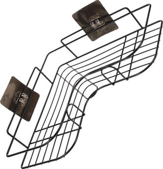 Valiclud Wandmontiertes Eckregal aus Metall Badezimmer H&auml;ngeregal f&uuml;r Zahnb&uuml;rsten und Kleinteile Platzsparender Organizer f&uuml;r K&uuml;che Bad Wohnzimmer Modernes Sch