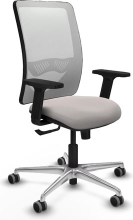 Piqueras y Crespo B&uuml;rostuhl, wei&szlig;, Rollen Zulema mit 2D-Armen, h&ouml;henverstellbare Lendenwirbelst&uuml;tze, ausgestattet mit Sincro 3 Positionen und Schneideschaum, Wei&szlig; / Wei