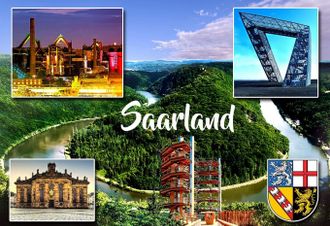 Generic Saarland Foto Magnet Ludwigskiche Weltkulturerbe Polygon Saarschleife
