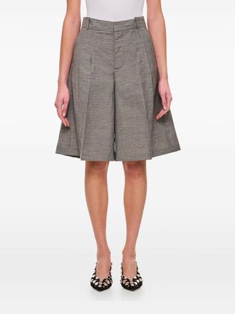 Durazzi Milano short à taille haute et pinces - Gris