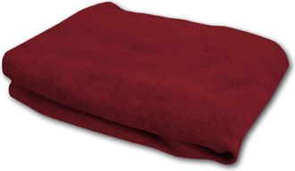 jilda-tex Premium Wende-Wohndecke Cosy Days Kuscheldecke Uni 60% Baumwolle/ 40% Acryl (Rostrot)
