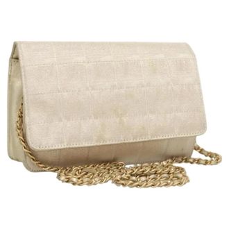 Chanel Pre-owned Nylon sacs-chanel - Femme - Pre-owned - Beige - Taille: ONE Size