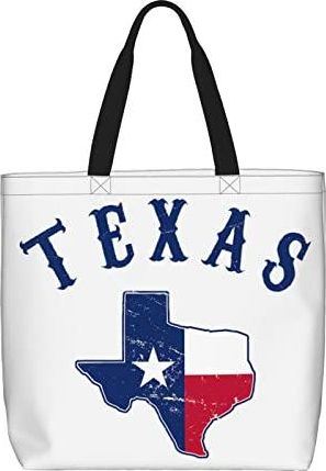 Generic Sac Fourre-Tout Drapeau De L&Eacute;tat Du Texas Sac Femme Plage R&eacute;utilisable De Grande Capacit&eacute; Sacs &Agrave; Main, Pour Shopping, &Eacute;cole, Burea, Voyage