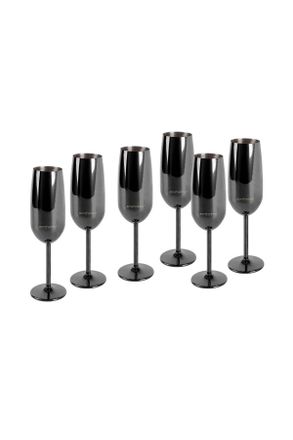 Echtwerk Gl&auml;serset, Schwarz, Metall, 6-teilig, 250 ml, 22.5 cm, Essen & Trinken, Gl&auml;ser, Gl&auml;ser-Sets