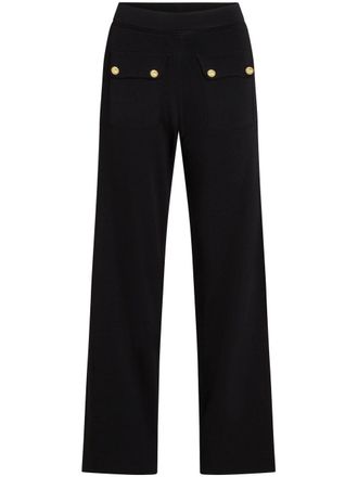 Karl Lagerfeld pantalon boutonné à logo gravé - Noir