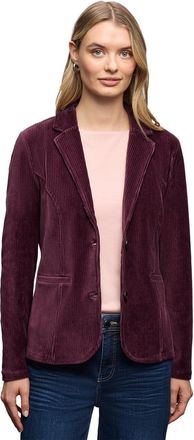 Street One Damen 2117320 Softer Cordblazer, Jazz Berry, 44