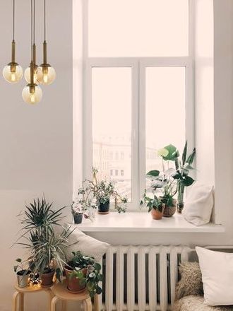 Opviq Industrial Chandelier with Metal Body & Glass Cap, 90 cm Length, 40 cm Diameter | 4 x E27 Max 6W | Antiquation Color, IP20 | Perfect for Modern Spaces