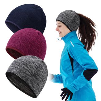 Syhood 3 St&uuml;ck Damen Pferdeschwanz Hut Winter Warme Skim&uuml;tze Outdoor Sch&auml;delkappe Kaltes Wetter M&uuml;tze Kappe mit Pferdeschwanz Loch f&uuml;r Frauen und M&auml;dchen (Li