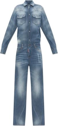Dsquared2 Femme, Combinaisons et Ensembles, Bleu, Taille: 34 FR Denim Jumpsuit
