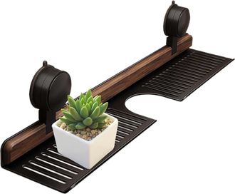 Generic Badezimmerregale mit Saugnapf | Badezimmerregal mit Saugn&auml;pfen ohne Bohren, einfache Installation, robustes Tablett f&uuml;r Bad, K&uuml;che, Zuhause