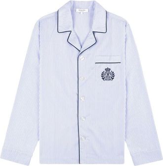 Sporty & Rich Femme, V&ecirc;tements de nuit et de d&eacute;tente, Bleu, Taille: 38 FR NY Crest Pyjama Shirt